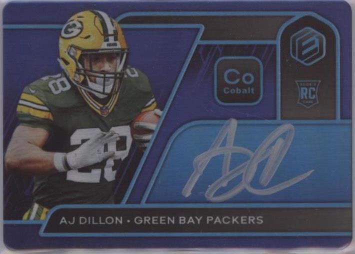 2020 Panini Elements - RPS Rookie Signatures AJ Dillon #143 Cobalt /27 ...