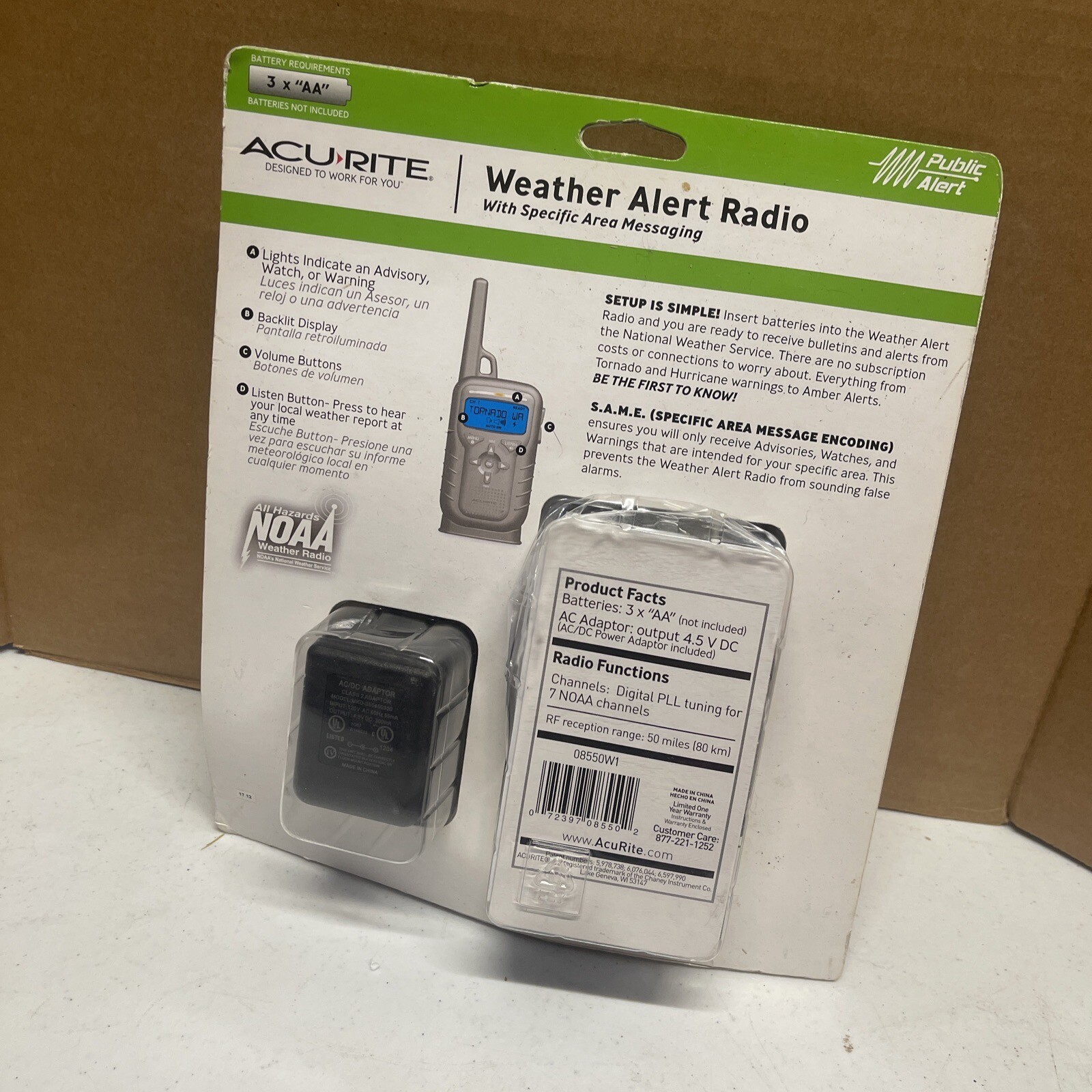 AcuRite Portable Weather Alert Radio 8550 Model @z17 for sale online | eBay