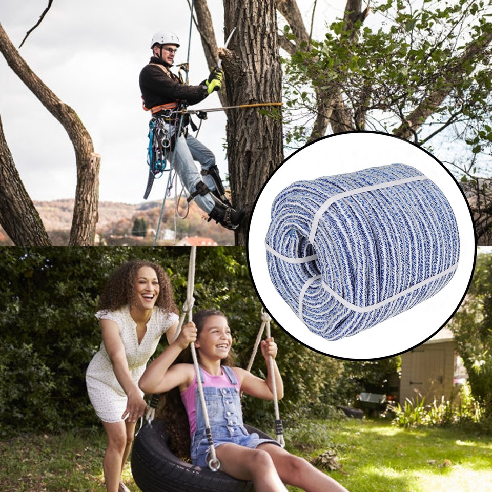 3/4" 20000Lbs 24 Strand Braided Polyester Rope Arborist Tree Rope | eBay