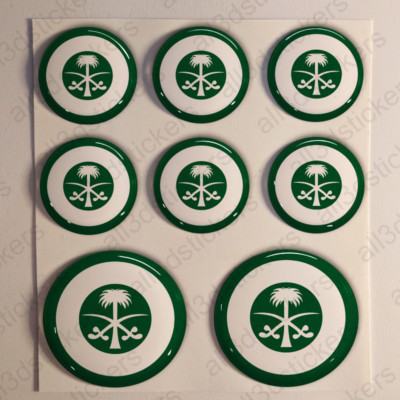 Saudi Arabia Stickers Roundel Cockade 3D Resin Domed Adhesive Air Force ...
