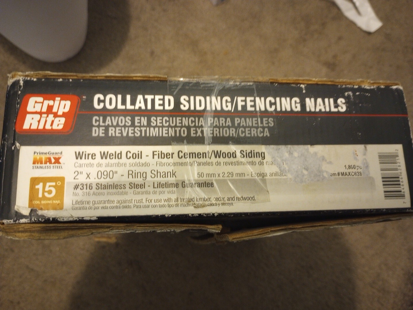 Grip Rite Prime Guard MAXC62821 15-degree Wire Coil 2-inch by .090-inch ...