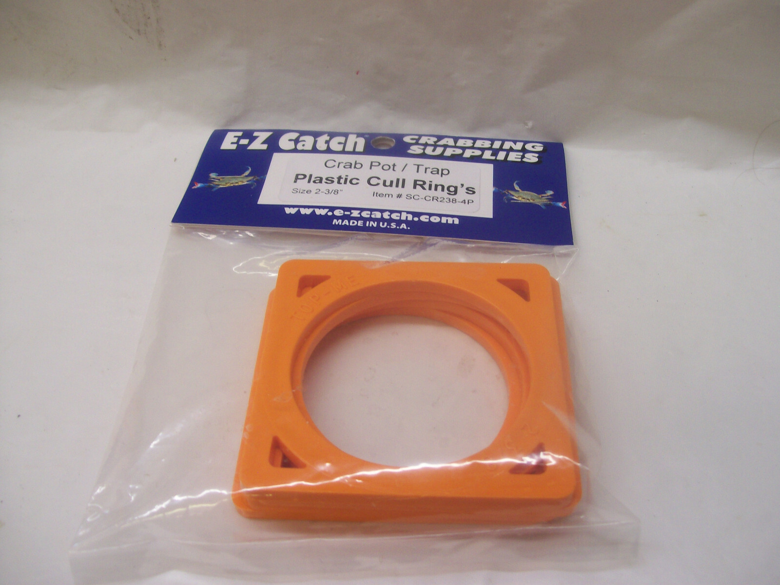 4 Pack Orange Crab Pot & Crab Trap Cull Rings E-Z Catch Sz 2-3/8 ...