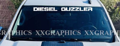 DIESEL GUZZLER Windshield Decal Sticker Turbo Truck Crew Cab C | eBay