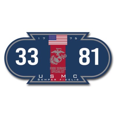 USMC 3381 MOS Decal - Semper Fidelis Decal - Marine Corps Blood Stripe ...