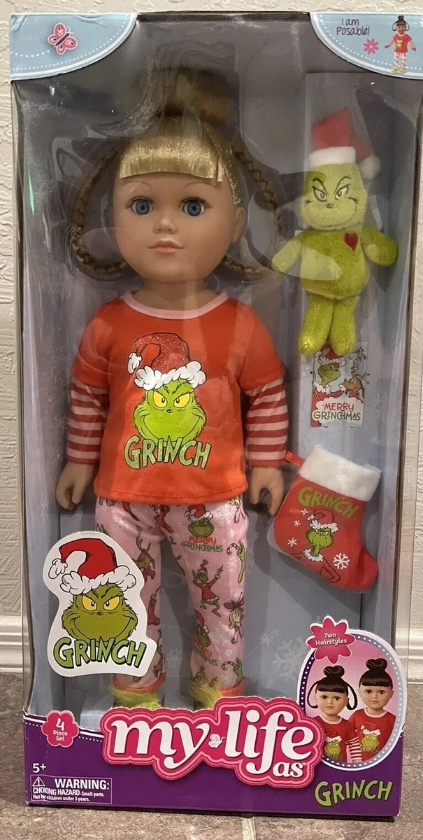 My Life As Poseable Grinch Sleepover 18 Play Doll Toy Blonde Cindy Lou
