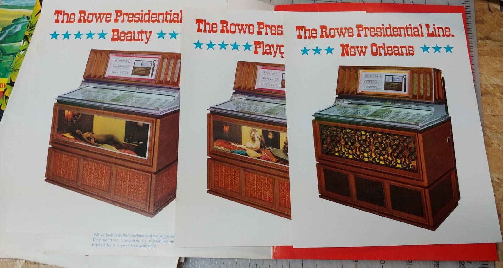 AMI / Rowe Presidential Line Jukebox Advertising Brochure 6 Flyers ...