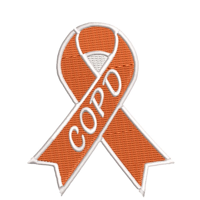 COPD Orange Awareness Ribbon 3.5" Iron/Sew On Decorative Patch | eBay