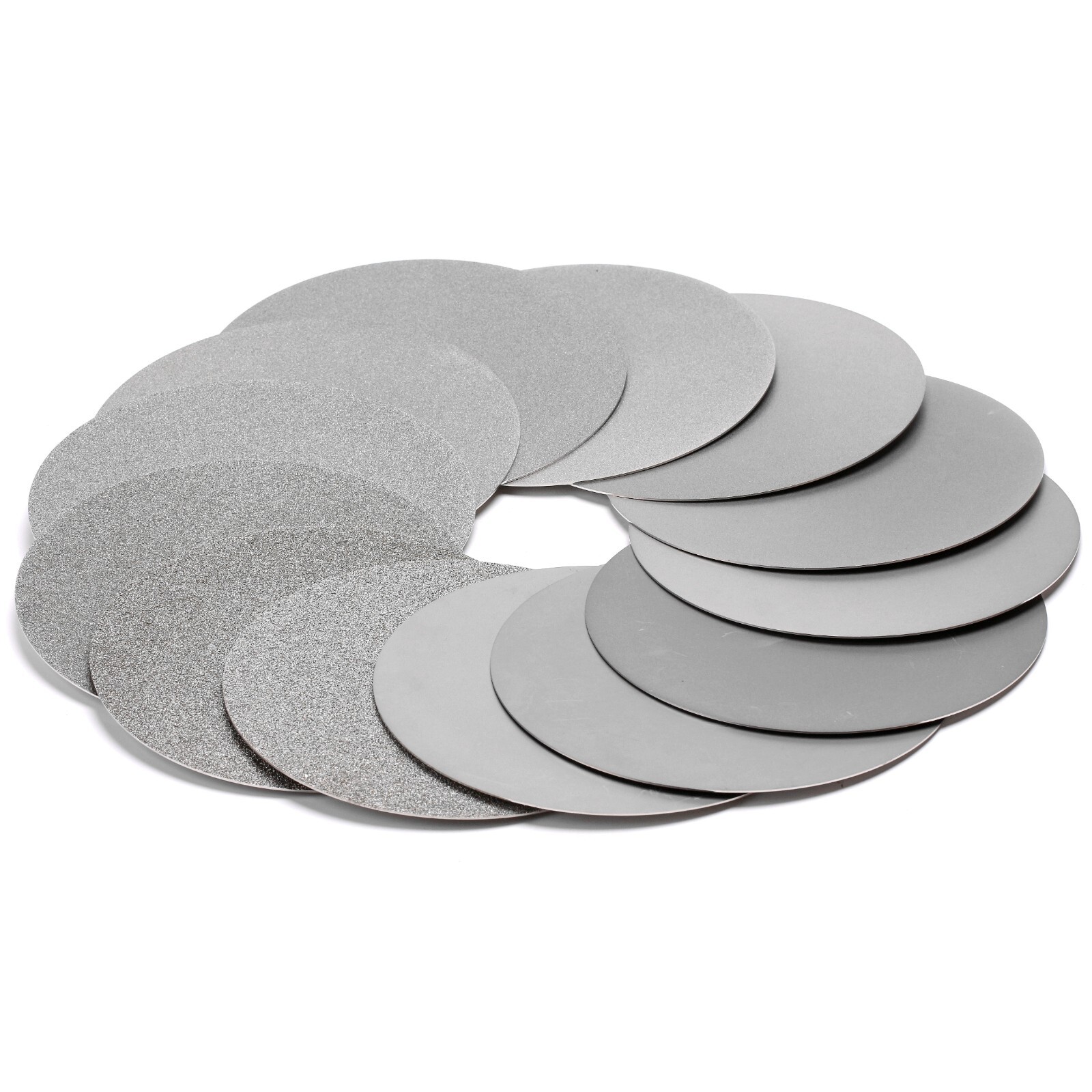 NO CENTER HOLE 8" inch Diamond Grinding Disc Grit 3000 Coated Flat Lap ...