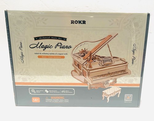 ROKR Magic Piano Music Box 3D Wooden Puzzle Mechanical Model Decor ...