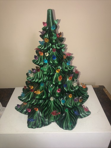 Vintage Atlantic Mold 14” Ceramic Christmas Tree No Base. No Star | eBay