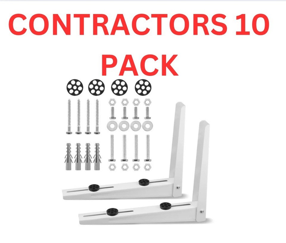 10 Pack- AC Brackets for 9000-18000BTU Condenser Mini Split Air ...