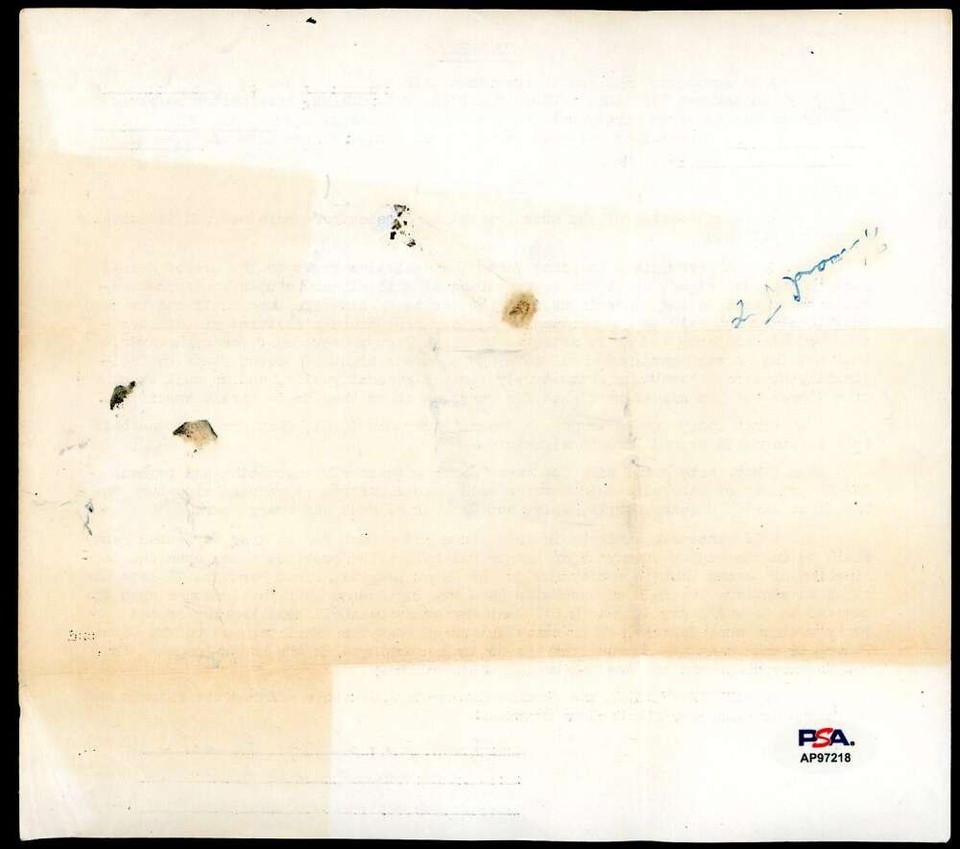 Billy Jurges Howie Fox D.55 PSA DNA Signed 1948 Contract Autograph | eBay