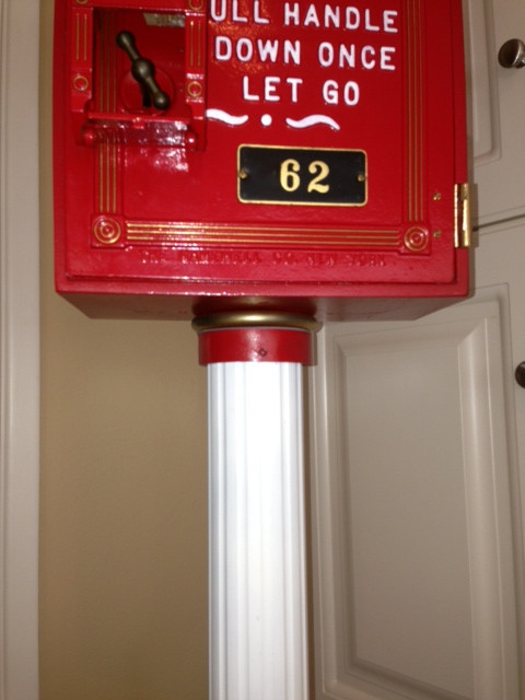 Post Pedestal for mounting a Police Gamewell Call Box or Fire Alarm Box ...