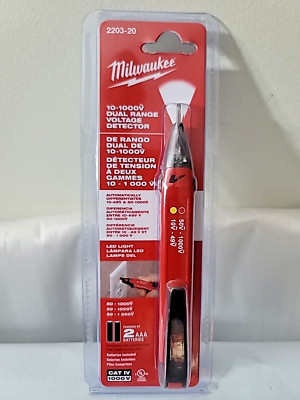Milwaukee 2203-20 10-1000V Dual Range Non-Contact Auto-Off Voltage ...