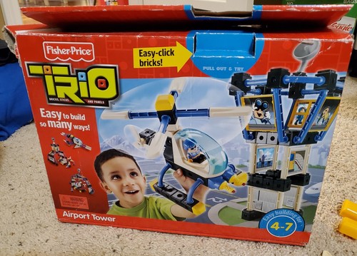 Fisher Price Trio Building Set Airport Tower Complete | eBay