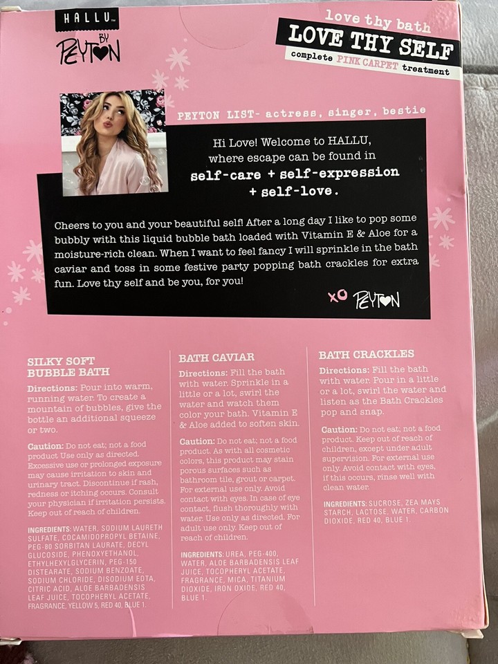 3 PC Hallu Peyton LOVE Thy Self BUBBLE Bath, Popping Bath Crackles & Bath Caviar | eBay