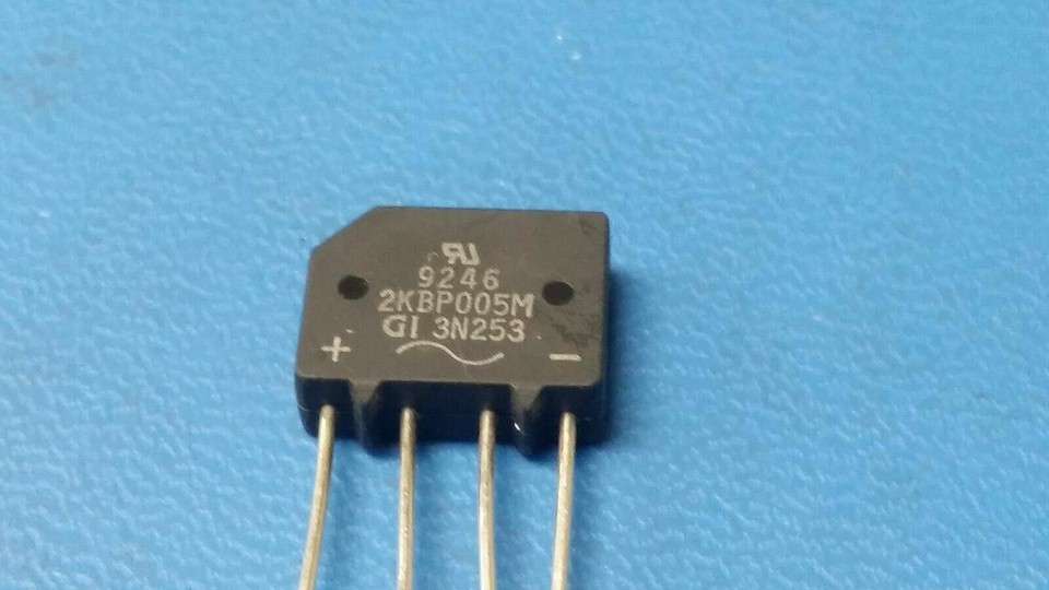 (1 PC) 2KBP005M 3N253 GI Bridge Rectifier Single Phase Standard 50V 2A ...