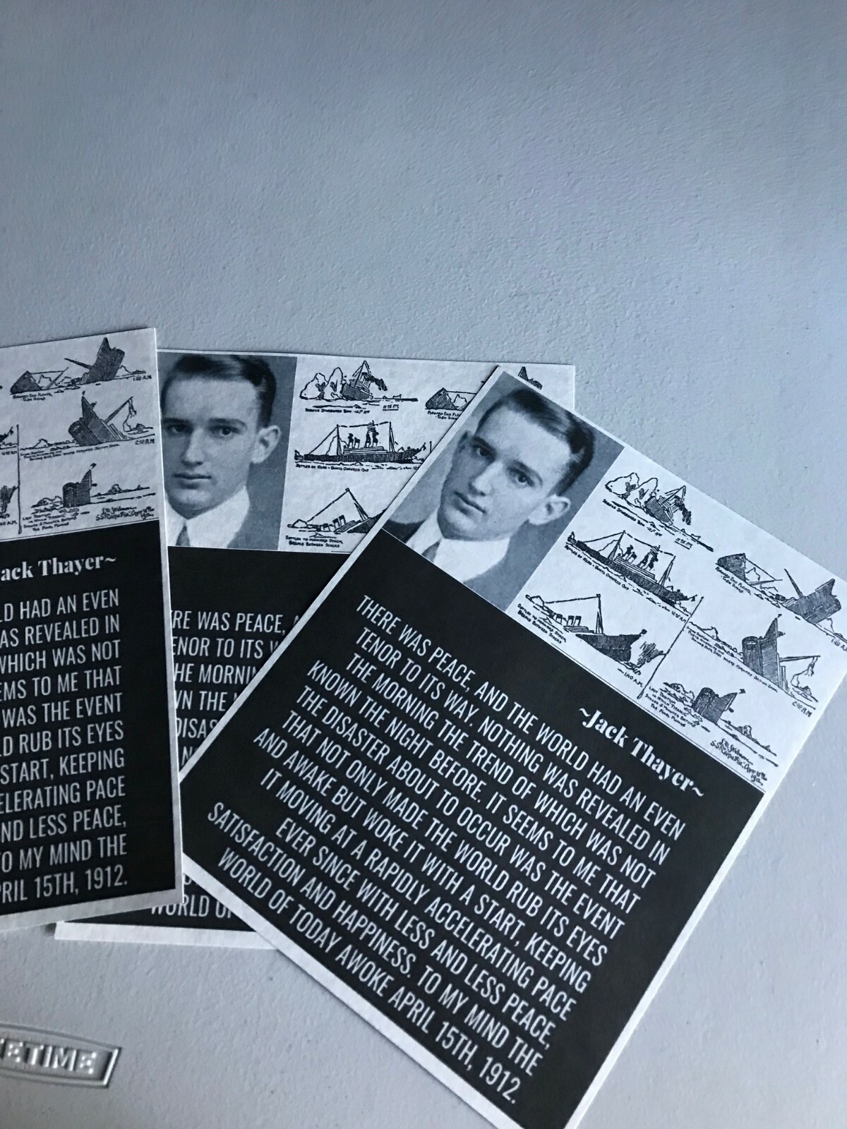 RMS TITANIC SURVIVOR JACK THAYER TRIBUTE PIECE WITH FAMOUS QUOTATION | eBay