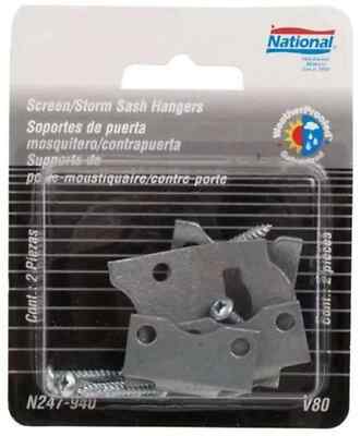 2Pc Screen/Storm Sash Hangers Weather Proofed Steel Galvanized NATIONAL ...