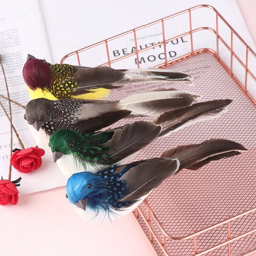 Mini fake birds artificial feather foam doves wedding Garden decoration ...