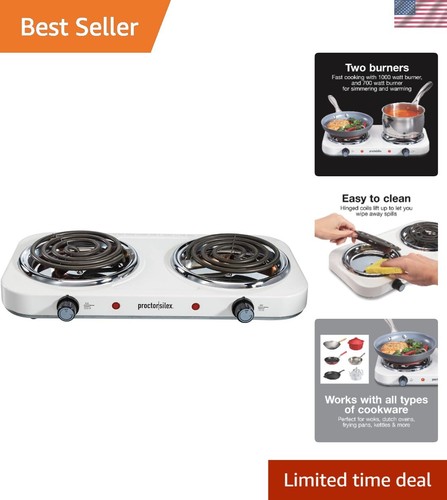 Portable Double Burner Electric Stove – Fast Heating, Adjustable Temp ...
