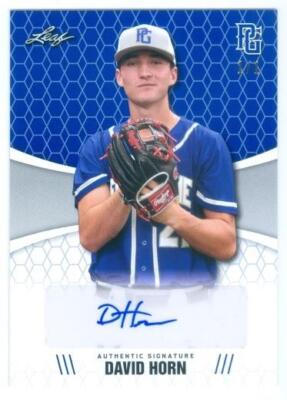 DAVID HORN "AUTOGRAPH CARD #1/1" LEAF PERFECT GAME AAC METAL 21 | eBay