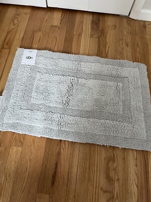UGG EMMA BATH RUG (20in x 32in)-100% COTTON- OEKO-TEX-COLOR Silver Gray ...
