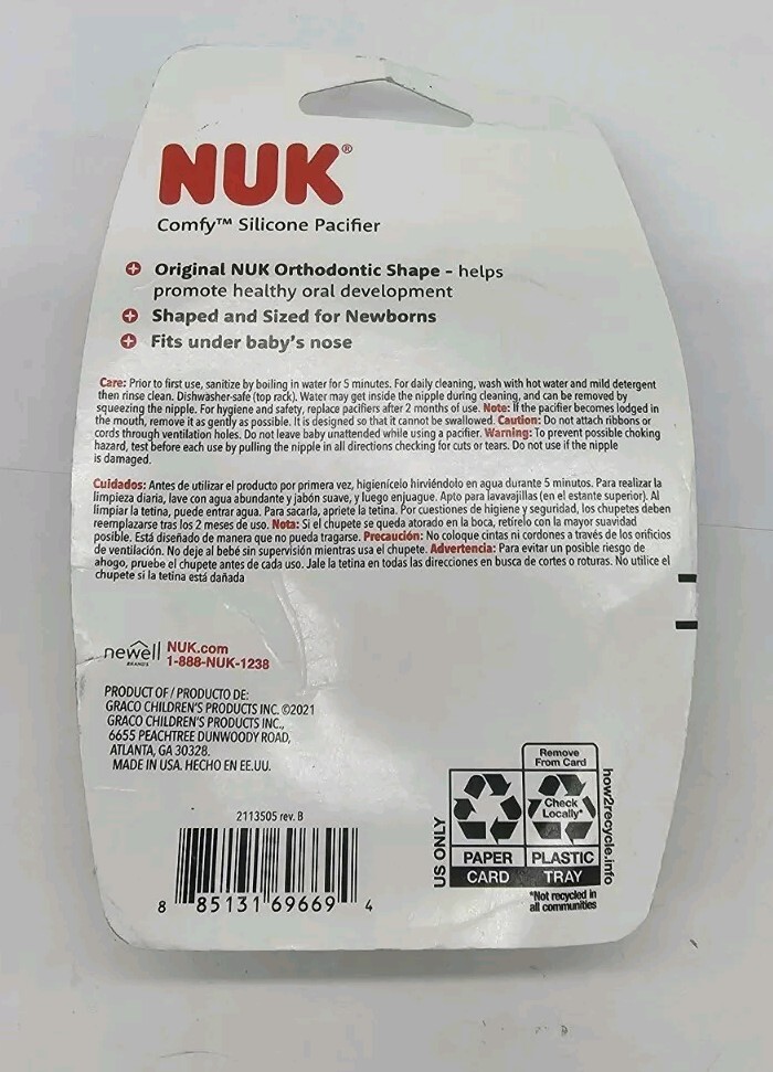 Pacifier Nuk 3 Pack 6-18 Month New