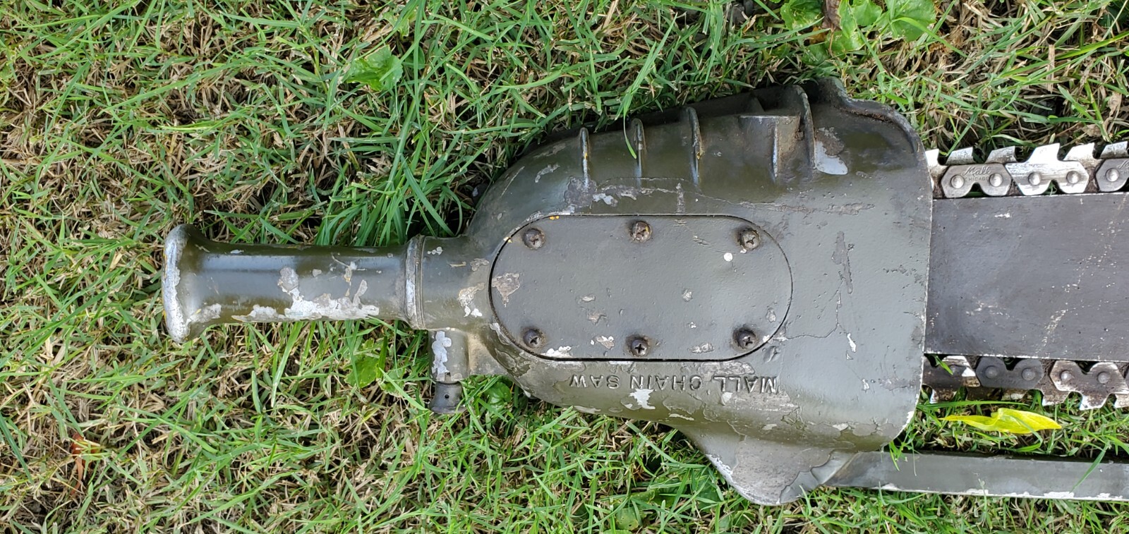 RARE Vintage Pneumatic Chainsaw Mall Tool Co WWII US Army Saw Logging 2 ...