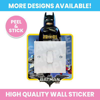 BATMAN LIGHT SWITCH SURROUND WALL STICKER DECAL KIDS BEDROOM | eBay UK