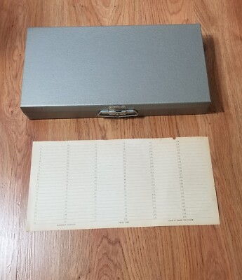 Vintage Mansfield Metal Projector Slide Tray Storage Case Holder Box ...