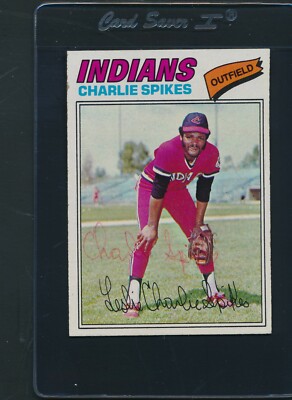 1977 Topps #168 Charlie Spikes Indians Signed Auto *A9878 | eBay