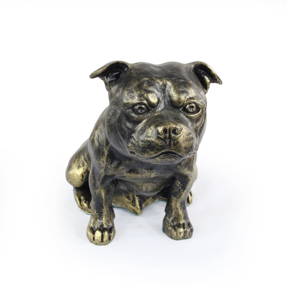 Staffordshire Bull Terrier Figurine Sitting Art-Dog | eBay