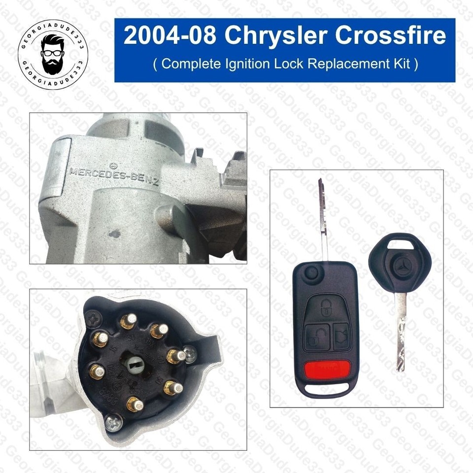 2004-08 Chrysler Crossfire Ignition Lock Cylinder Complete Replacement ...