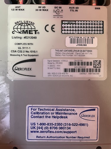 Aeroflex IFR 4000 Nav/Comm Flightline Test Set, SN J155288 | eBay