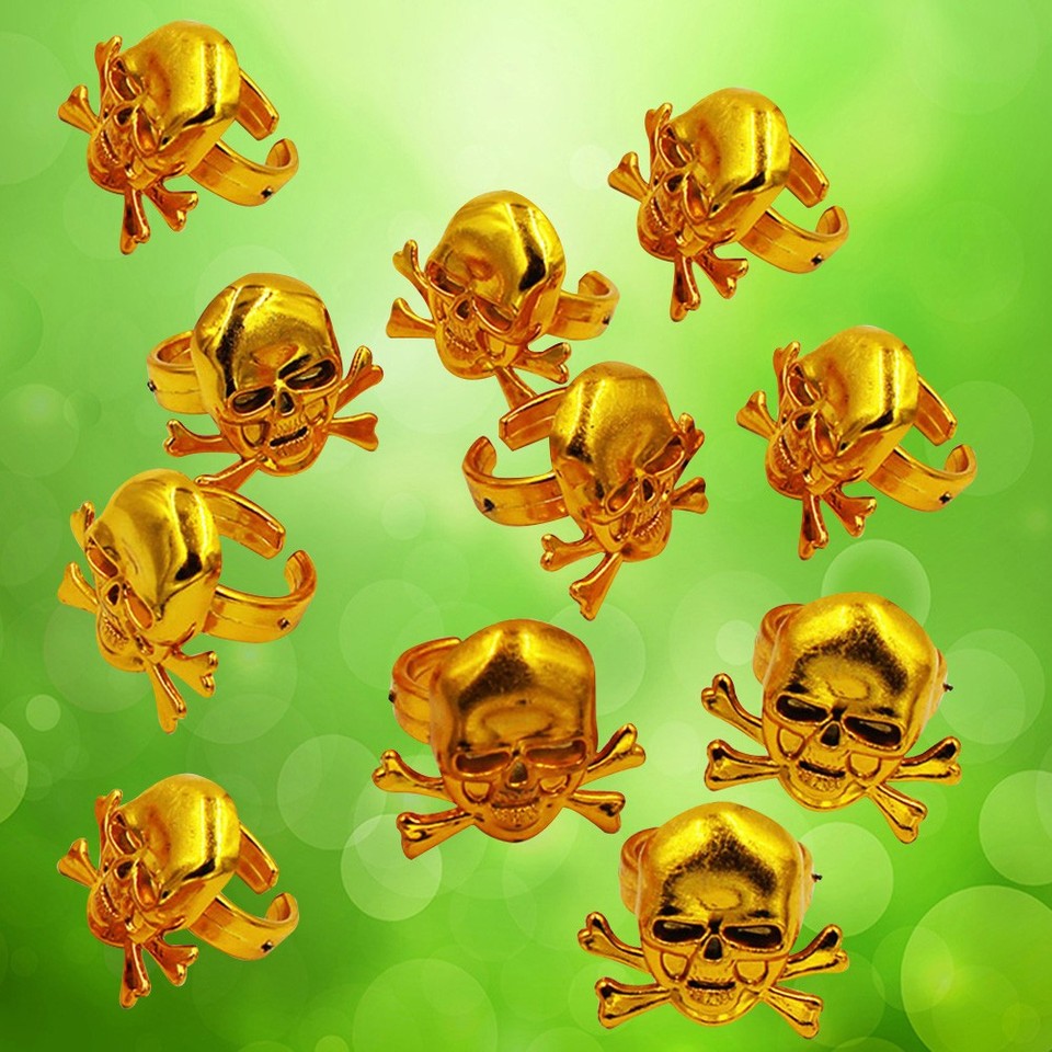 12 Pcs Pirate Decorative Rings Children's Jewelry Kids Accessories ...