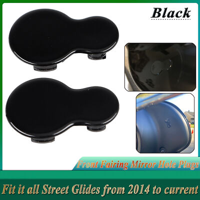 Fit For Harley Street Glide 2014-2022 Black Front Fairing Mirror Hole ...