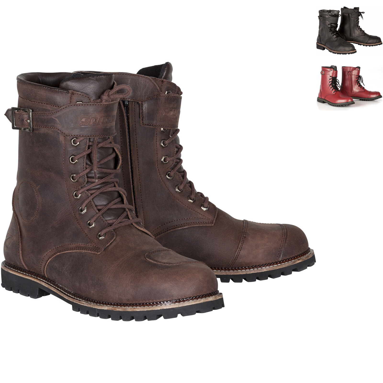 Spada Pilgrim Grande CE Leather Motorcycle Motorbike Touring Boots ...