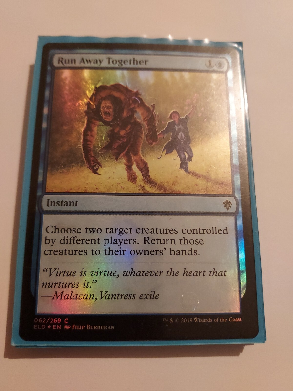 Run Away Together Foil (062) Throne of Eldraine ELD MTG Magic | eBay