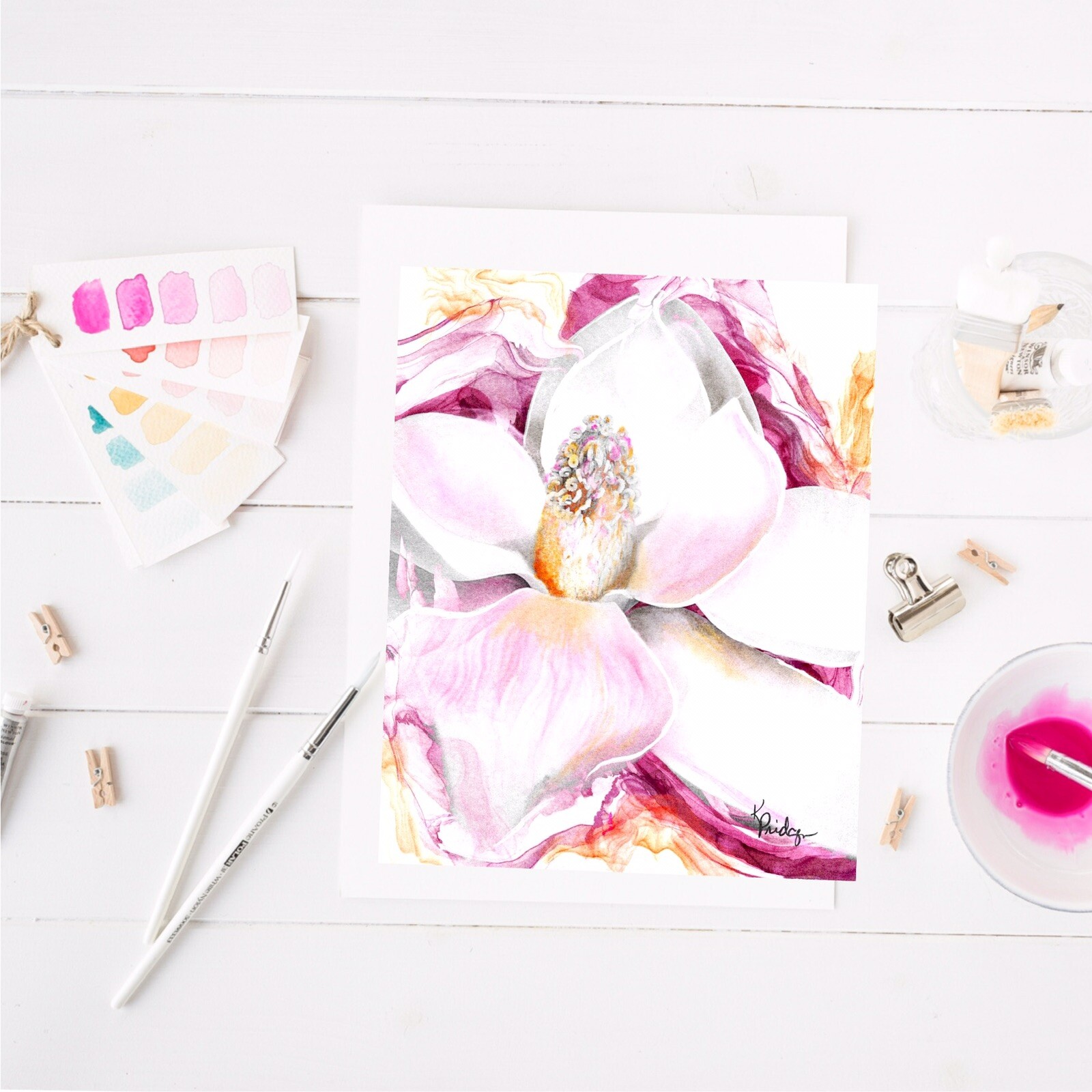 ACEO ATC Artist Trading Cards Fine Art Print + Multiple Sizes Magnolia ...