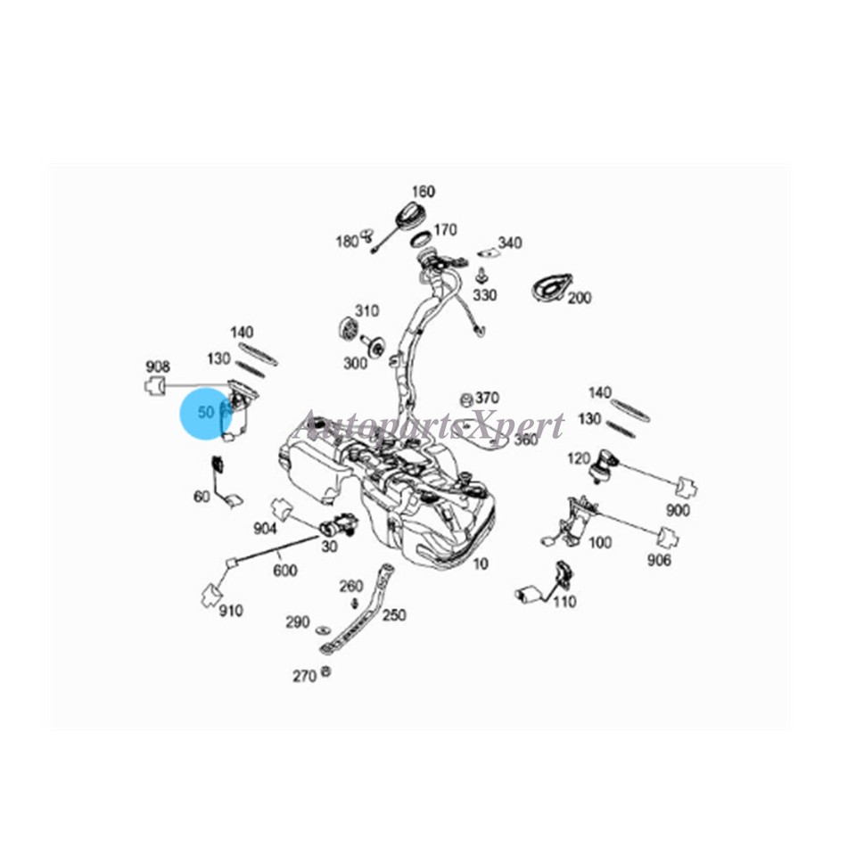 OEM Gates A2044701394 Fuel Pump Module Assembly for Mercedes C300 C350 ...