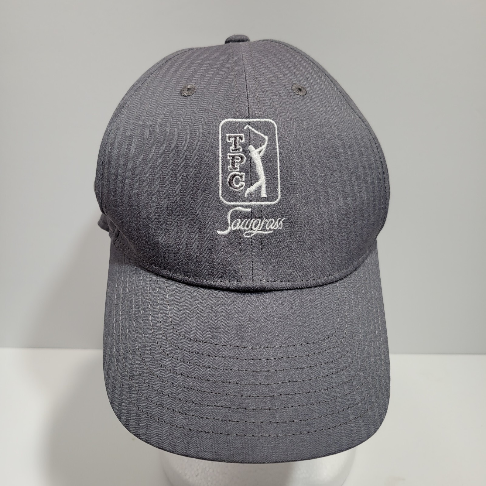 Nike Cap Hat Strapback Gray Striped Baseball Hiker Hiking TPC Sawgrass ...