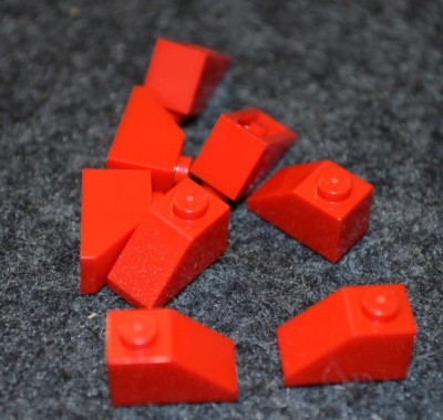 (8) 1x2 Red Standard Slope Bricks ~ Lego ~ NEW ~ | eBay