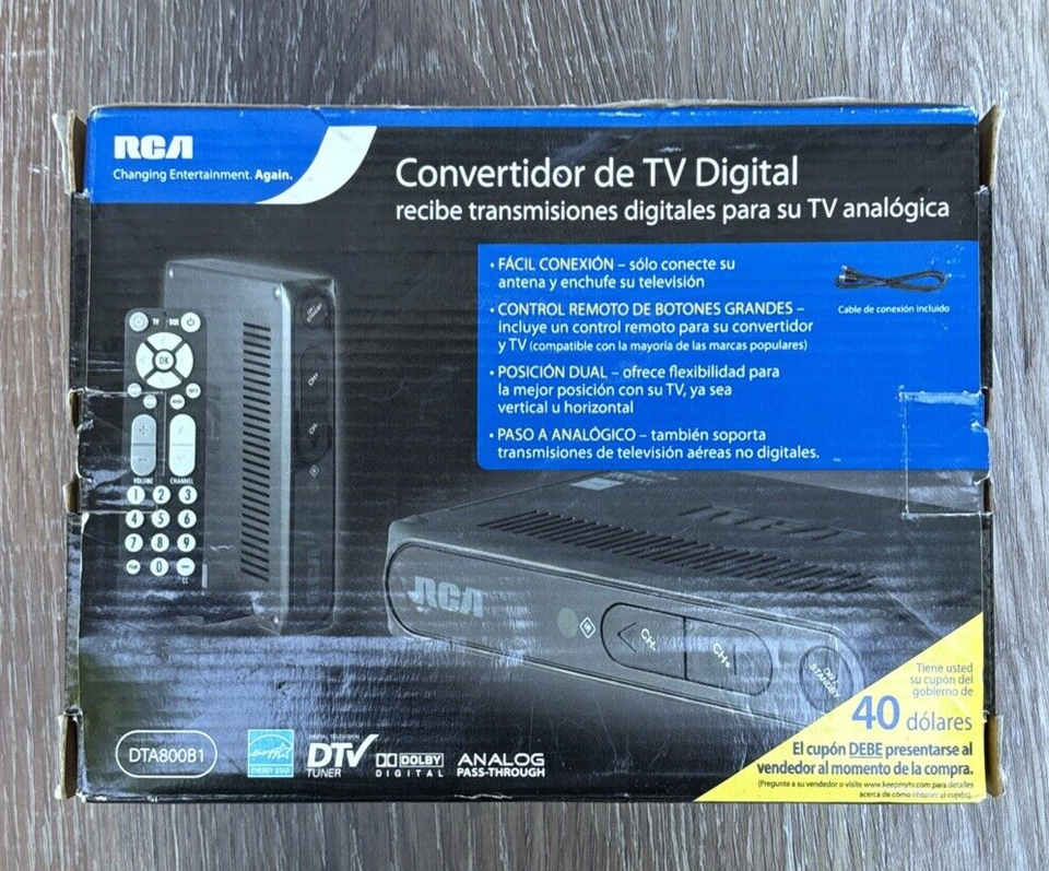 RCA DTA800B1 Digital-to-Analog TV Converter Box Unused 62118480037 | eBay