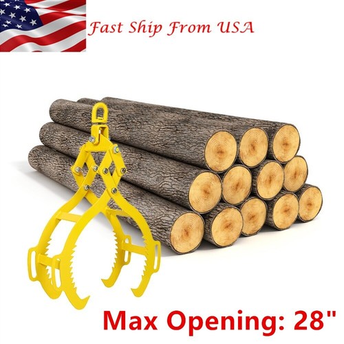 4 Claw Timber Claw Hook 28" Log Lifting Tong Grapple Claw Lumber Skid ...