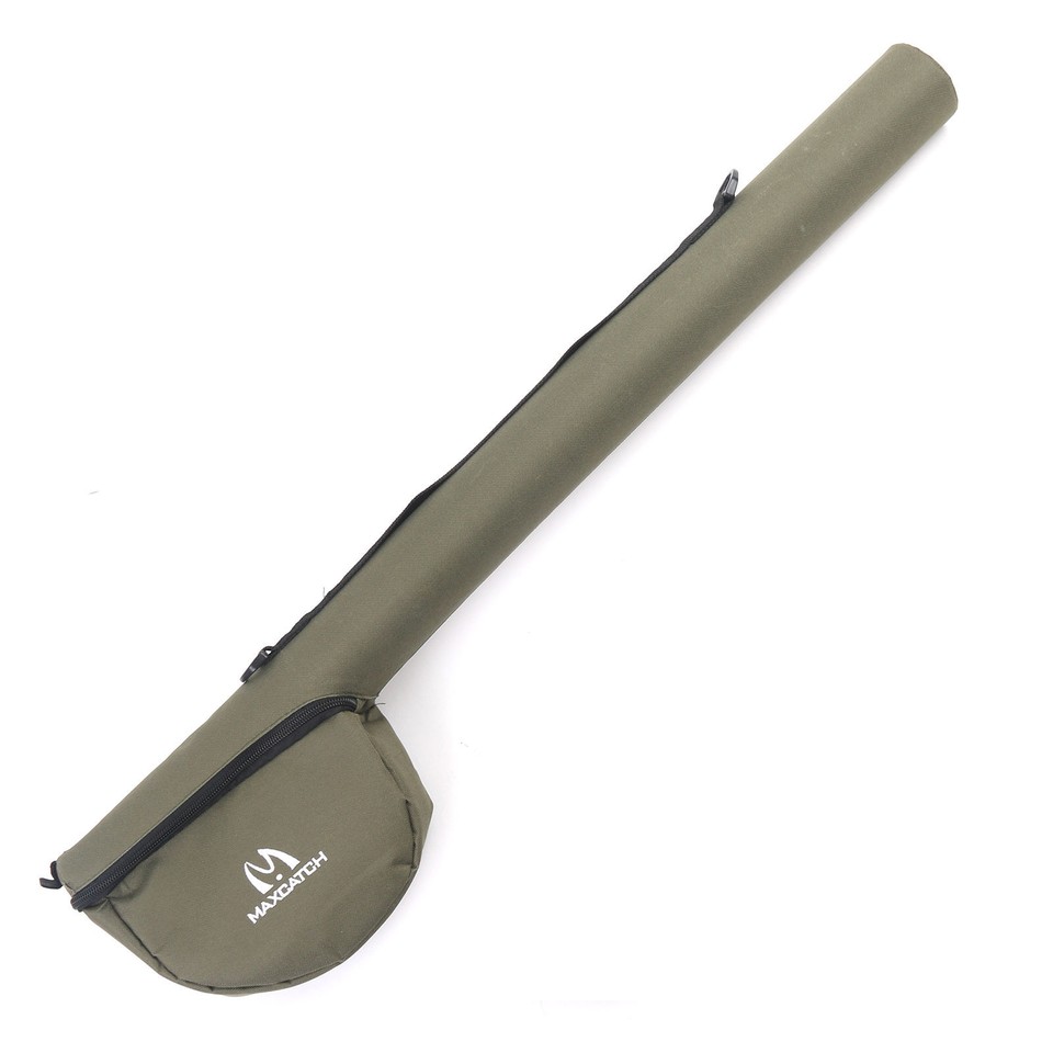 Maxcatch Fly fishing rod Tube with reel pouch Cordura rod case For 9ft ...