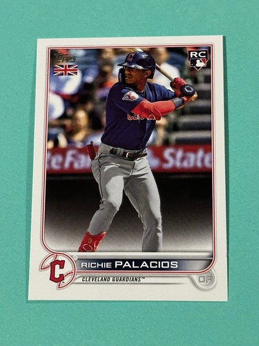 2022 Topps UK Edition Richie Palacios Rookie #90 Cleveland Guardians RC ...