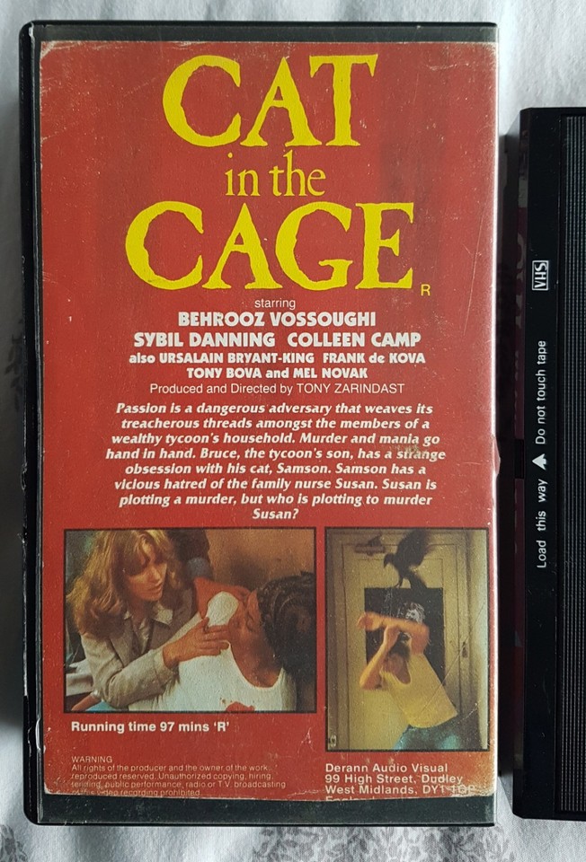 THE CAT IN THE CAGE (VHS) PRE CERT - Sybil Danning + Colleen Camp + Mel ...