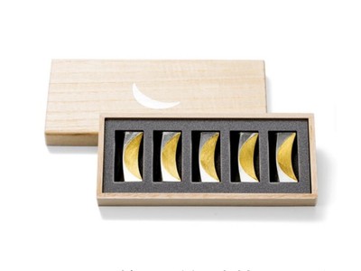 Nousaku Chopstick Rest Tin Chopstick Rest Gold Moon 5 Piece Set Made in ...