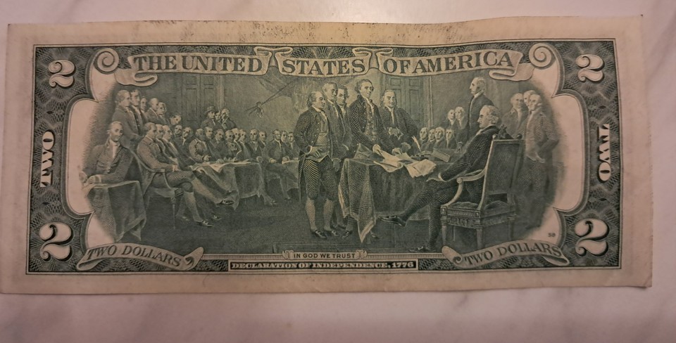 1976 $2 Dollar Bill Low Serial # With Double Digits, VERY RARE, U.S.A ...